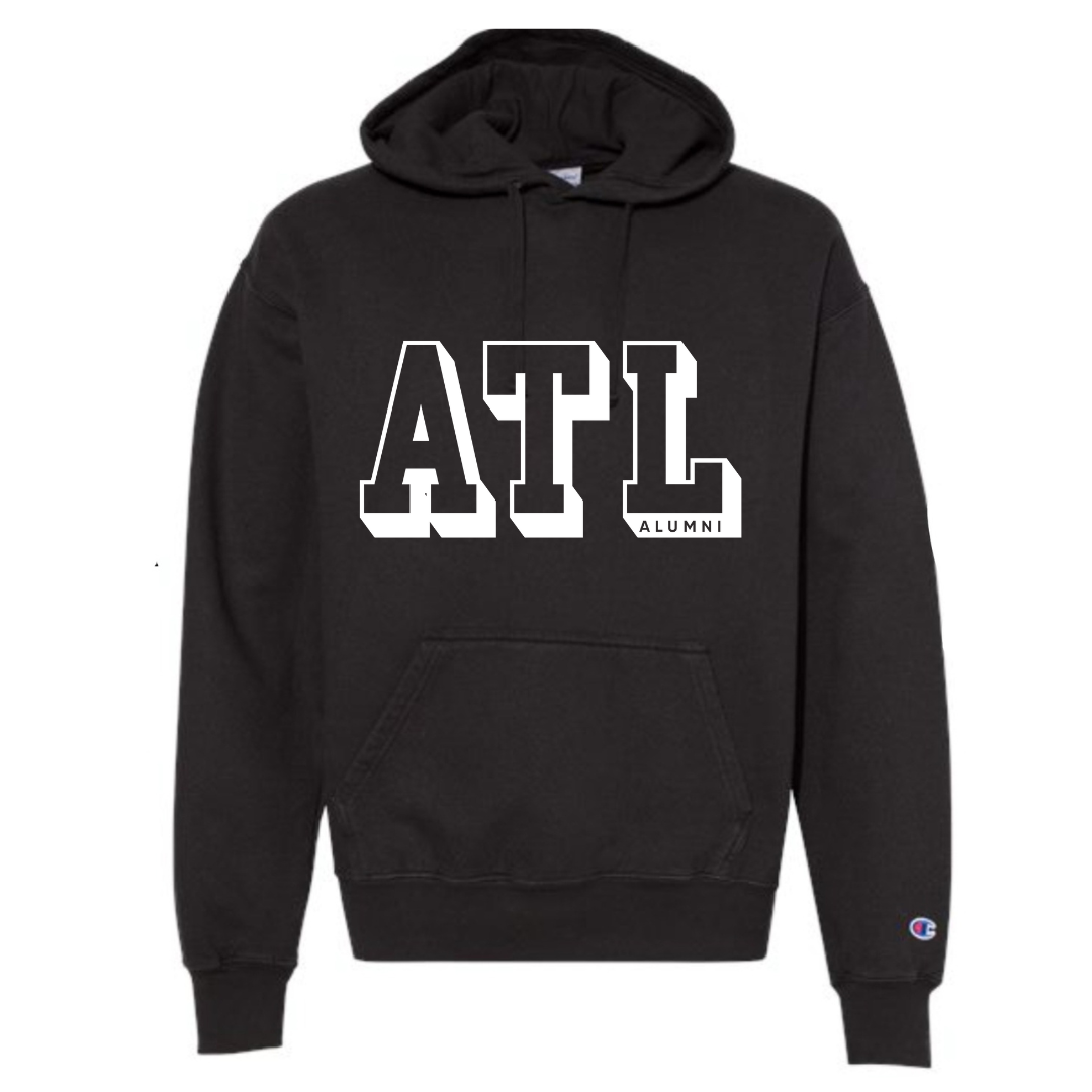 ATL 3-D - LOGO HOODIE (BLACK/WHITE) – atlalumni